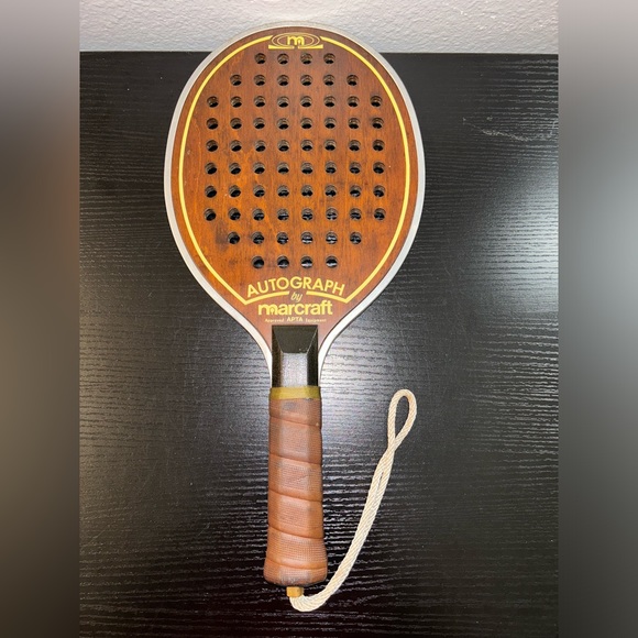 marcraft | Other | Vintage Marcraft Autograph Paddle Ball Racquet ...